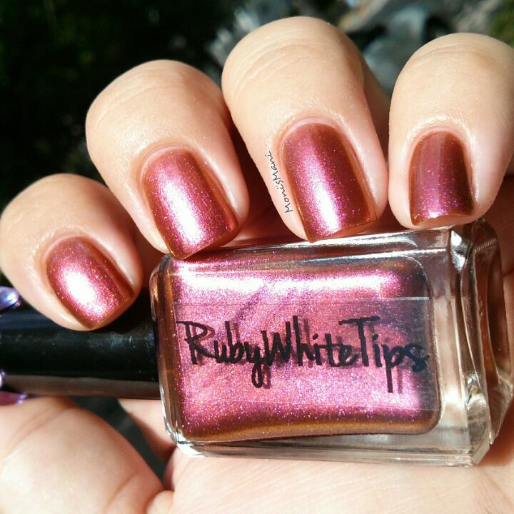 Ruby White Tips Swatches and Review | Monismani
